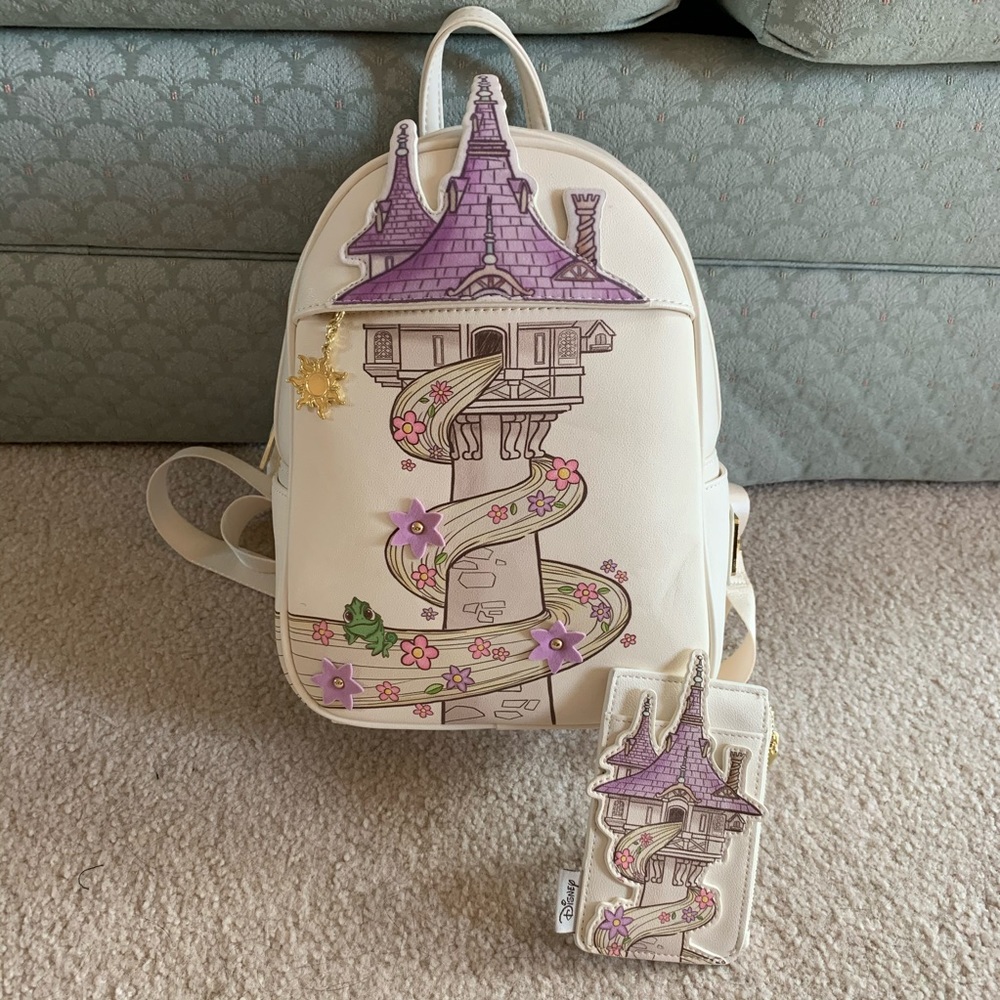 Loungefly Disney Tangled Rapunzel Backpack Set! - Gem